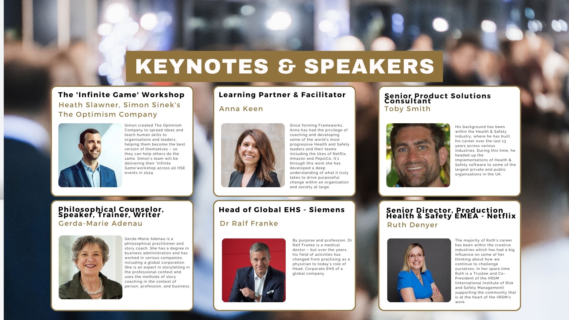 HSE Europe Congress 2024 Speakers